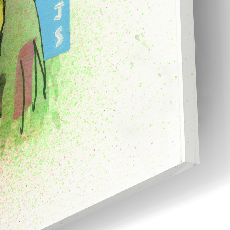 Red Barrel Studio® 'Green Kid' by Ric Stultz, Acrylic Glass Wall Art | Wayfair